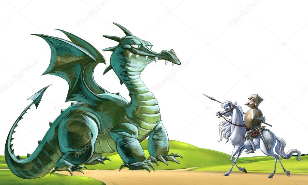 Band Knights Fighting Dragon