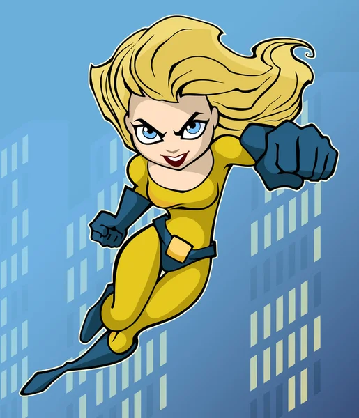 Young superhero girl flying — Stock Vector © A_Petruk #73834291