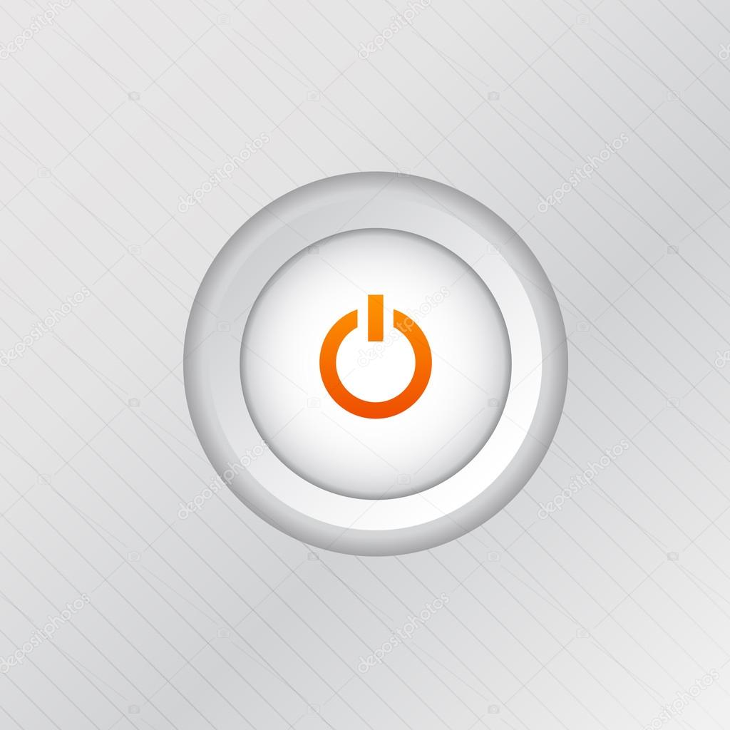 White power button. Stock Vector Image by ©queezzard #16634745