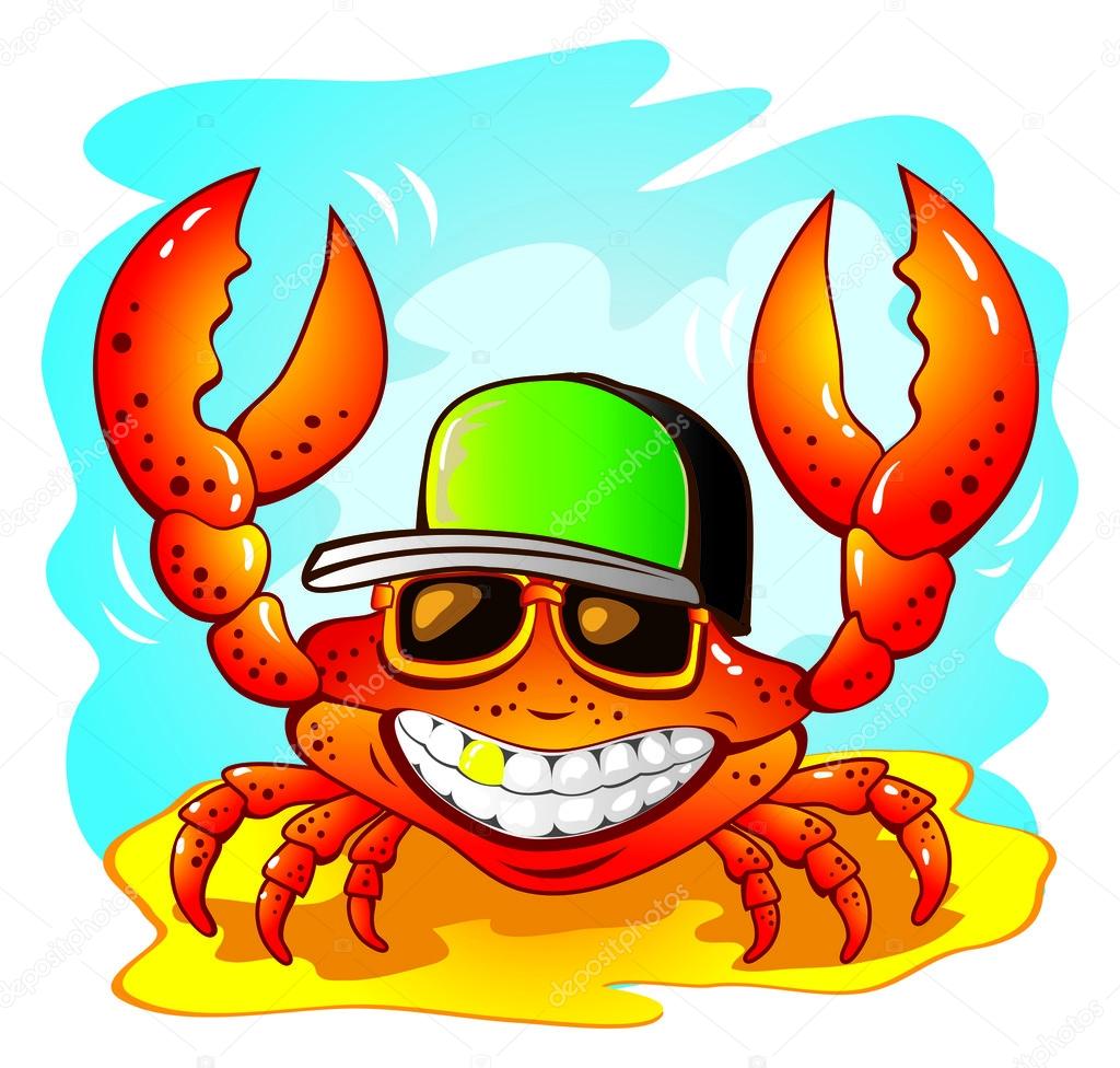 Illustration of the funny crab — Stock Vector © ilansik #43843257