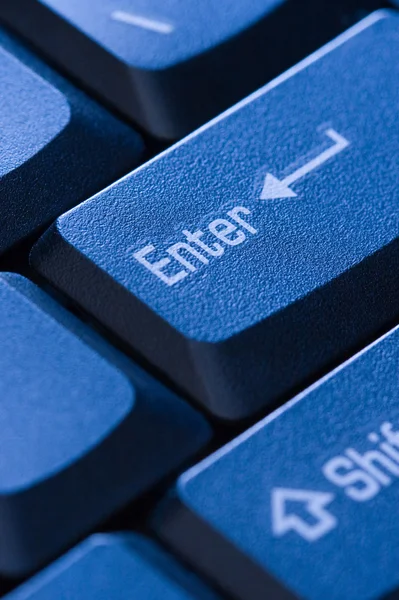 Close up of keyboard, enter computer key — Stock Photo © mayakova #21980239