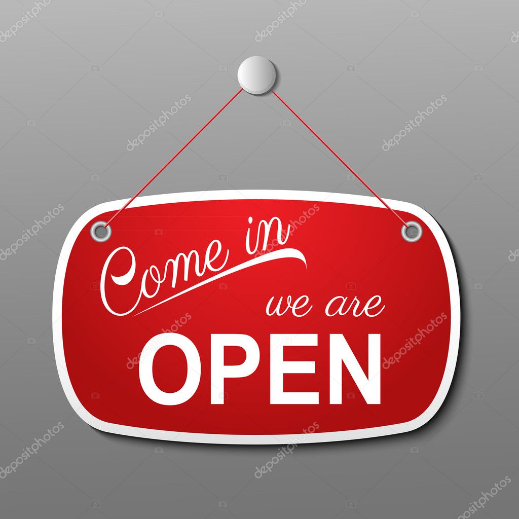 Red open sign Stock Vector Image by ©makeitdouble #24389167