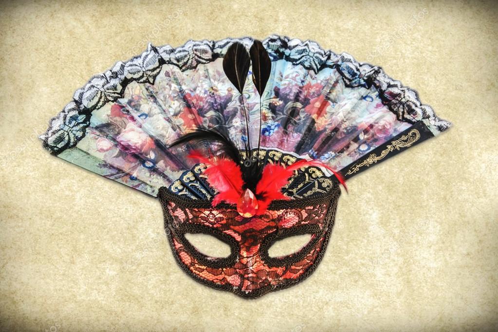 Mask and Hand Fan Stock Photo by ©maury75 47994443