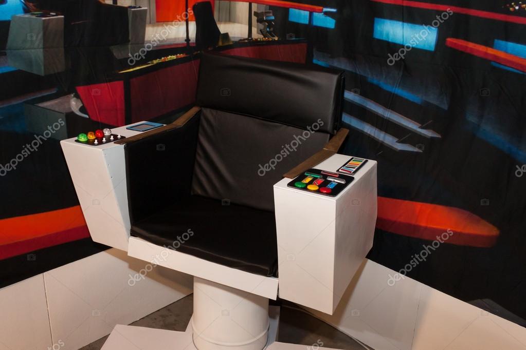 Star Trek command chair at Cartoomics 2014 in Milan, Italy – Stock ...
