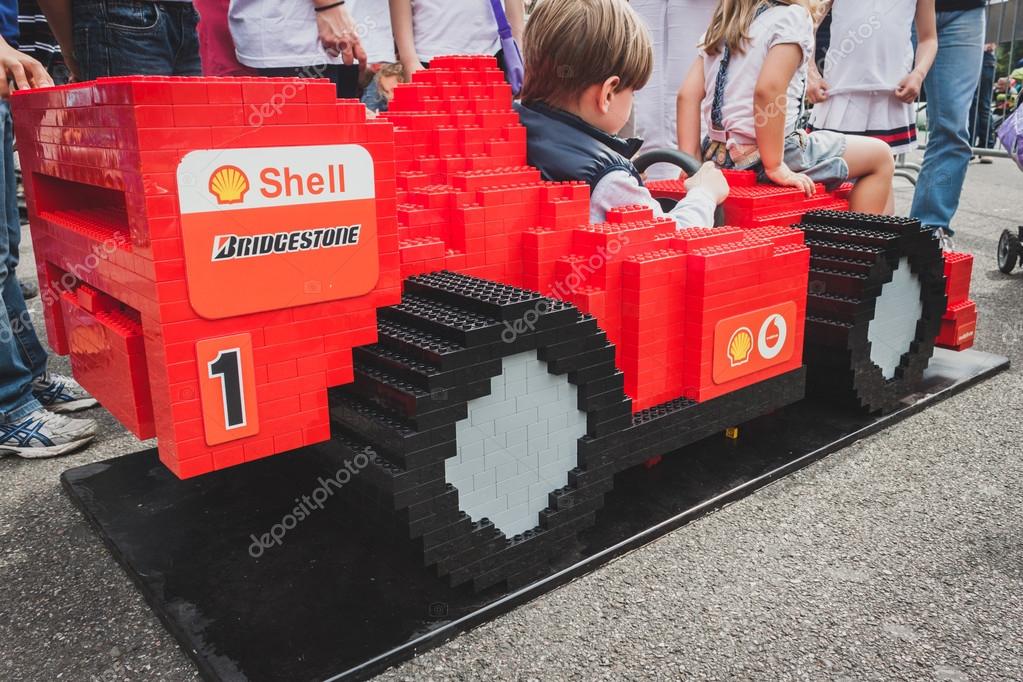 Ferrari car made of Lego bricks in Milan, Italy – Stock Editorial Photo ...