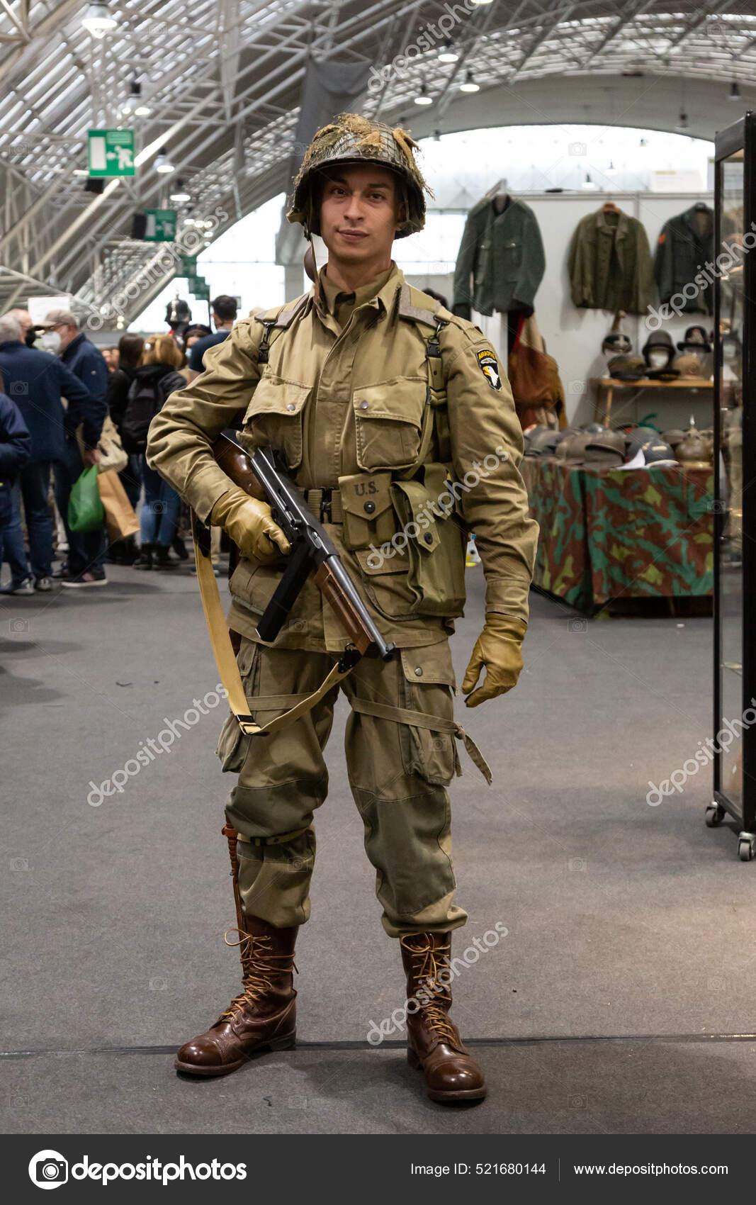 Milan Italy October People Visit Militalia Exhibition Dedicated ...