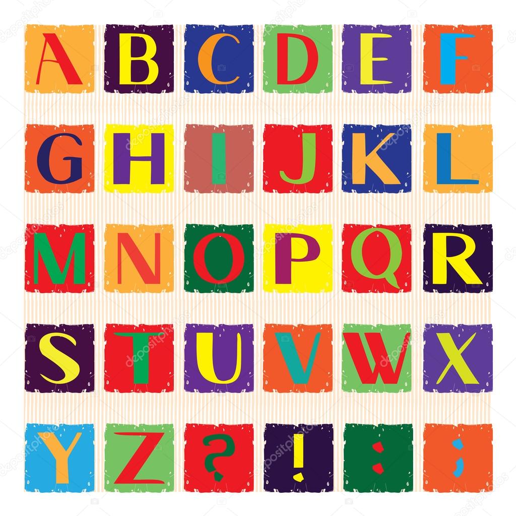 Letras en varios colores — Vector de stock © zelena #16838363