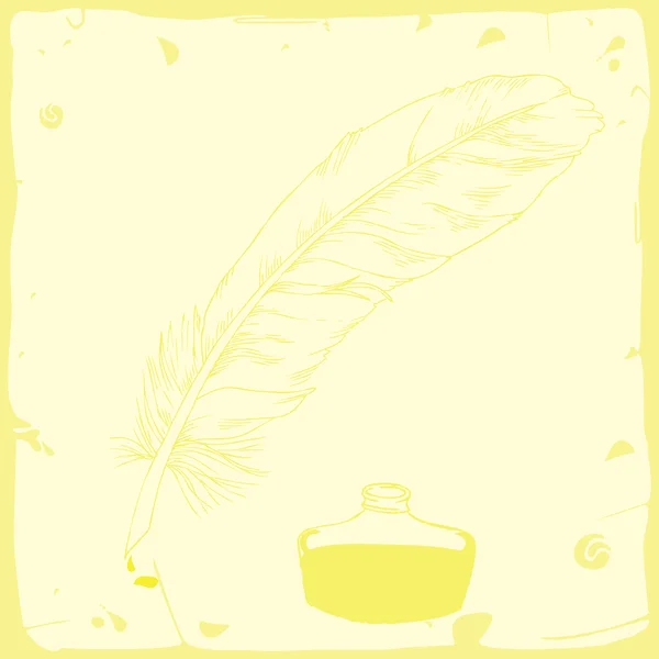 Drawn Old Paper Scroll Feather Stock Vector Image by ©alex_scholar ... Drawn Old Paper Scroll Feather Stock Vector Image by ©alex_scholar ...