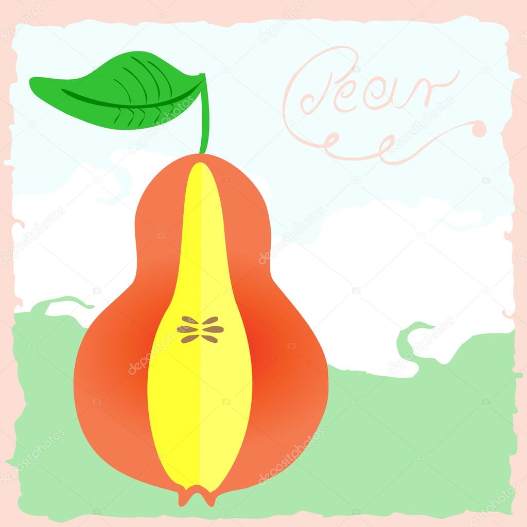 Pear label Stock Vector Image by ©zelena #18005497