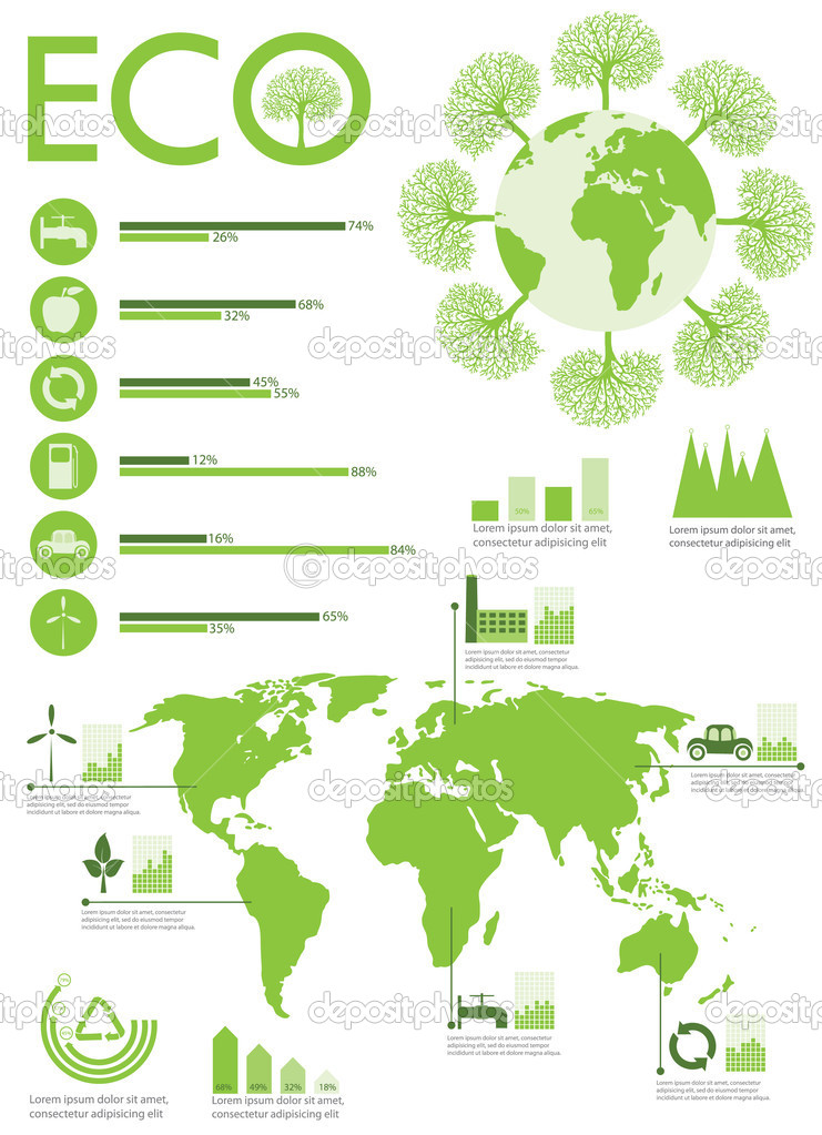 Ecology info graphics collection Stock Vector Image by ©zelena #18094459