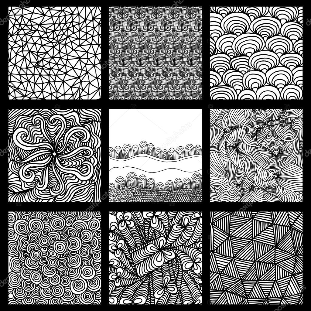 White wave patterns Stock Vector Image by ©zelena #18157551