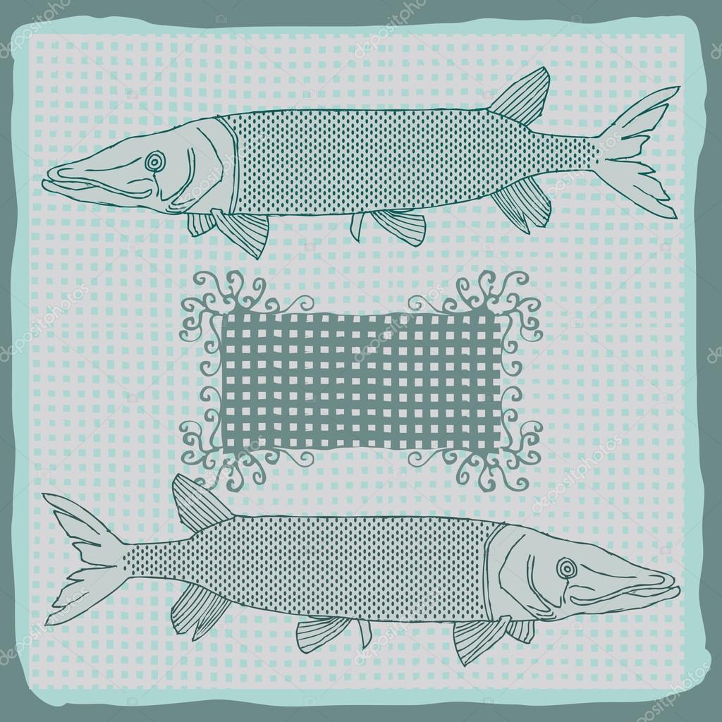 Pike original drawing Stock Vector Image by ©zelena #20692781