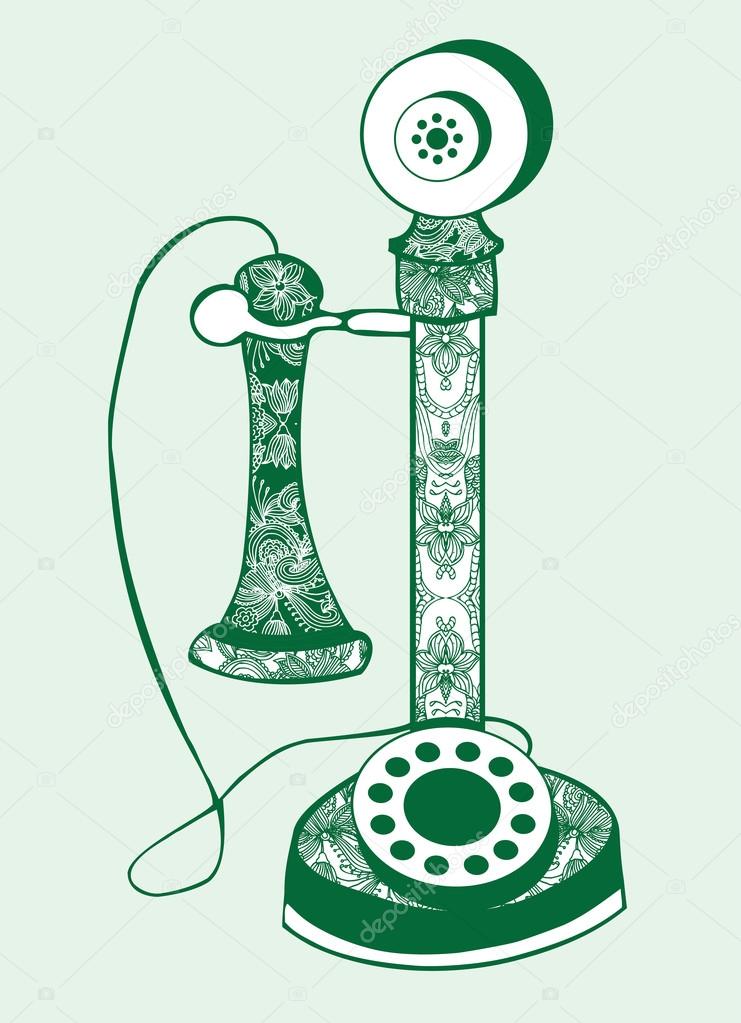 Vintage phone Stock Vector Image by ©zelena #21580341