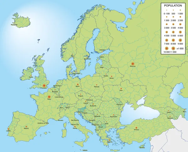 Map of Europe 1985 Stock Vector by ©BenKenogy 57633503