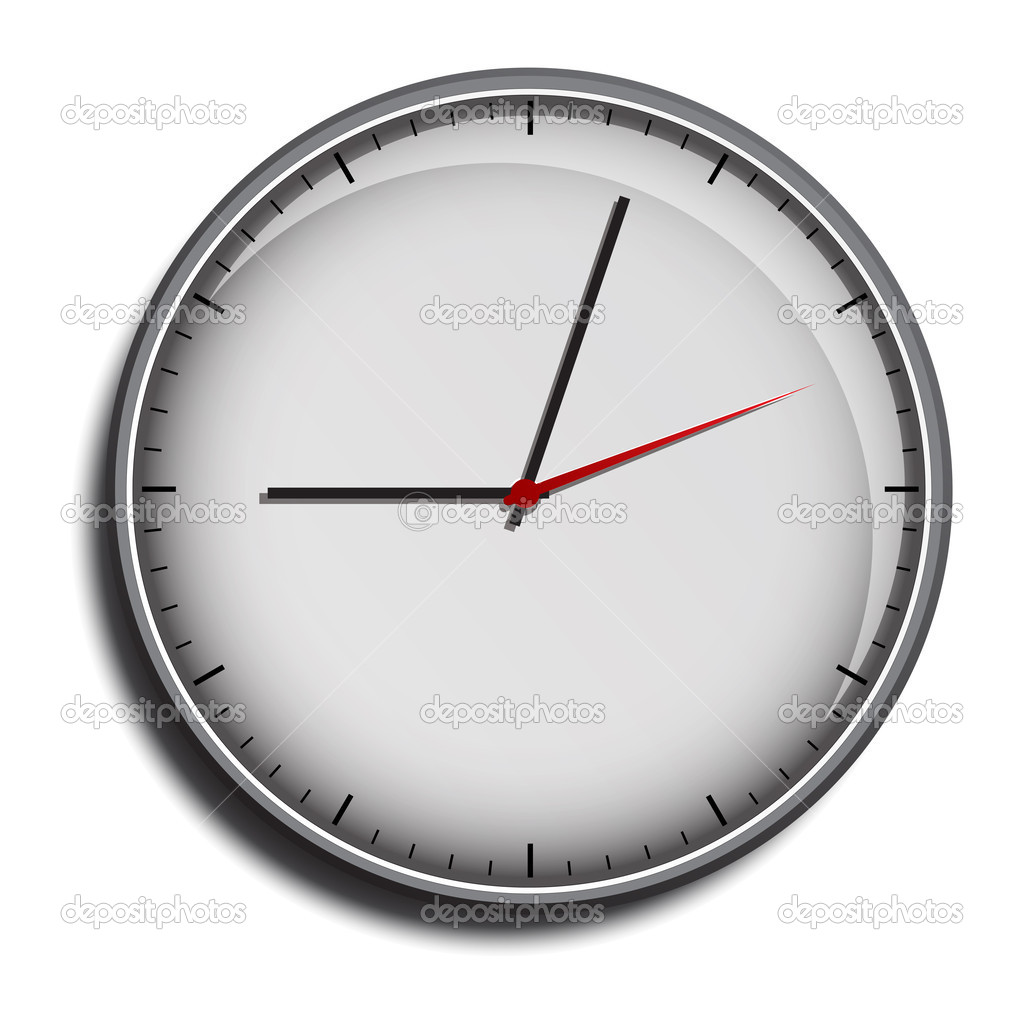 Wall clock face grey Stock Vector by ©mizar_219842 39976945