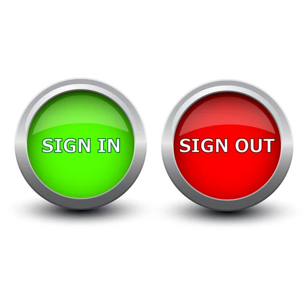 Buttons login and logout Stock Vector Image by ©mizar_219842 #40726323