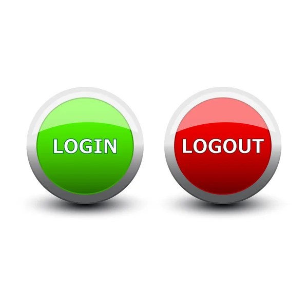 Buttons login and logout Stock Vector Image by ©mizar_219842 #40726323