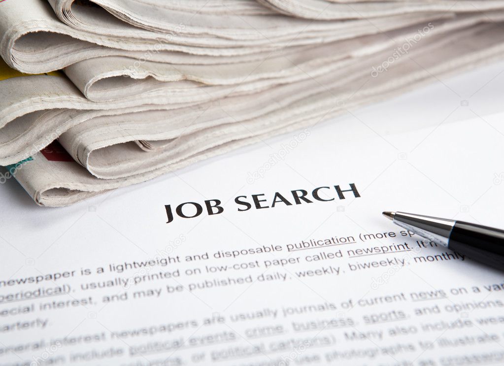 Document with the title of job search — Stock Photo © mizar_219842 ...