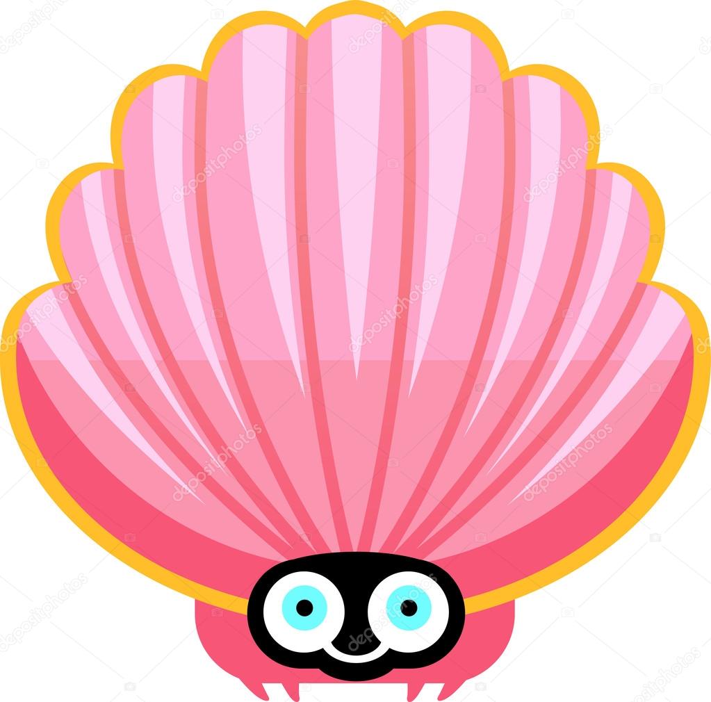 Cute shell character Stock Vector Image by ©kotyache #16626237