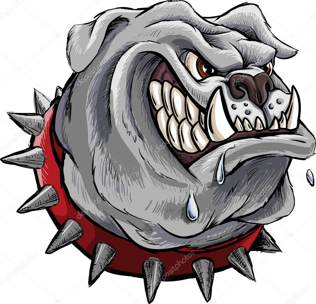 Furious bulldog — Stock Vector © kotyache #34346057
