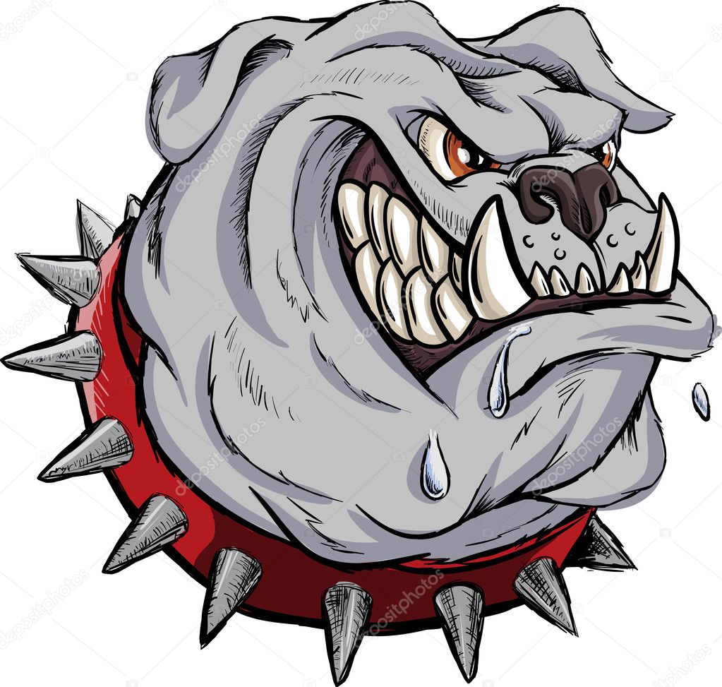 Furious bulldog Stock Vector by ©kotyache 34346071