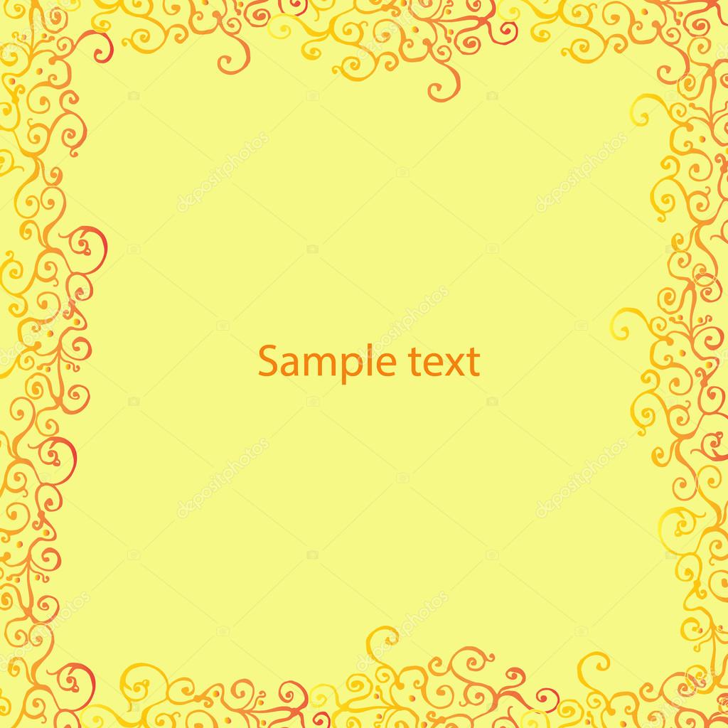 Hand drawn frame with curls Stock Vector Image by ©T0RI #49219765