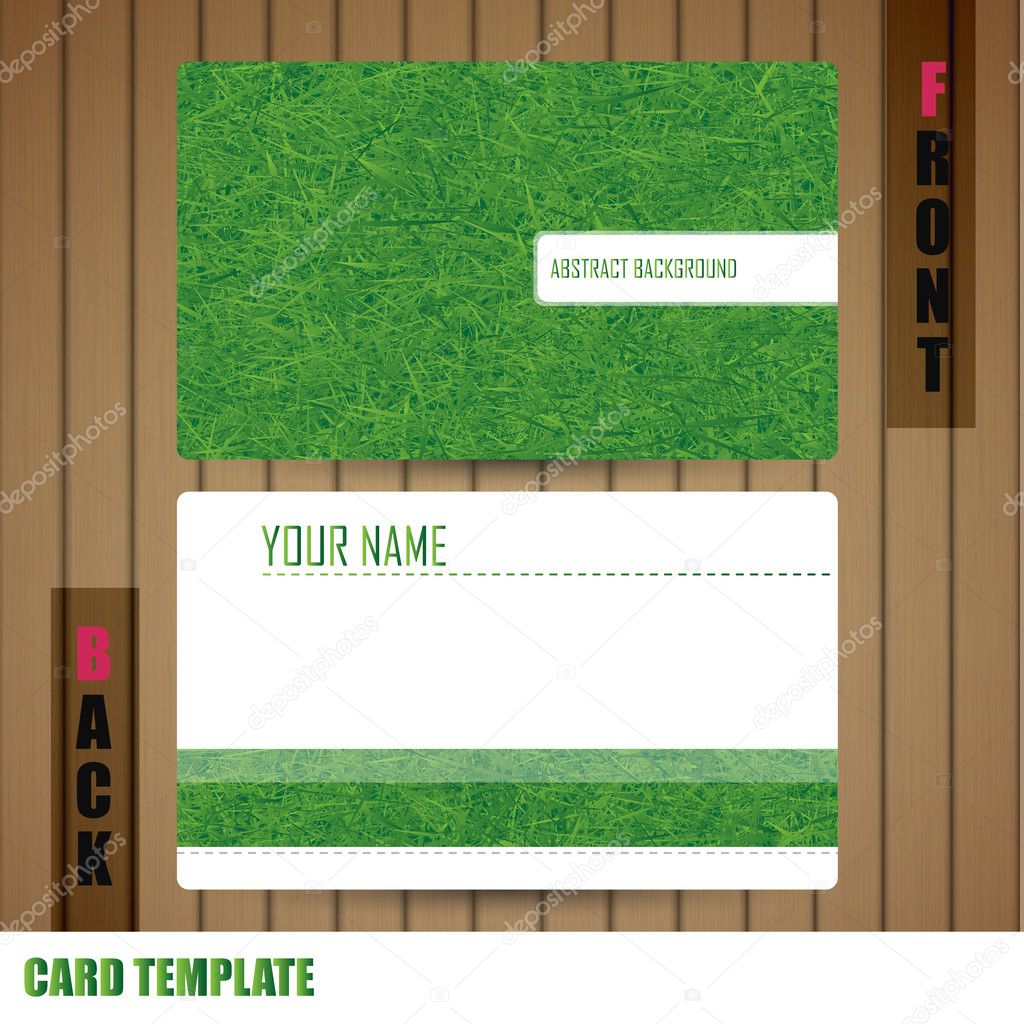 Modern grass Business-Card Set Stock Illustration by ©photoraidz #43520307