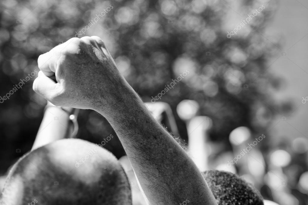 Protest hand punched Stock Photo by ©izanbar 31116863