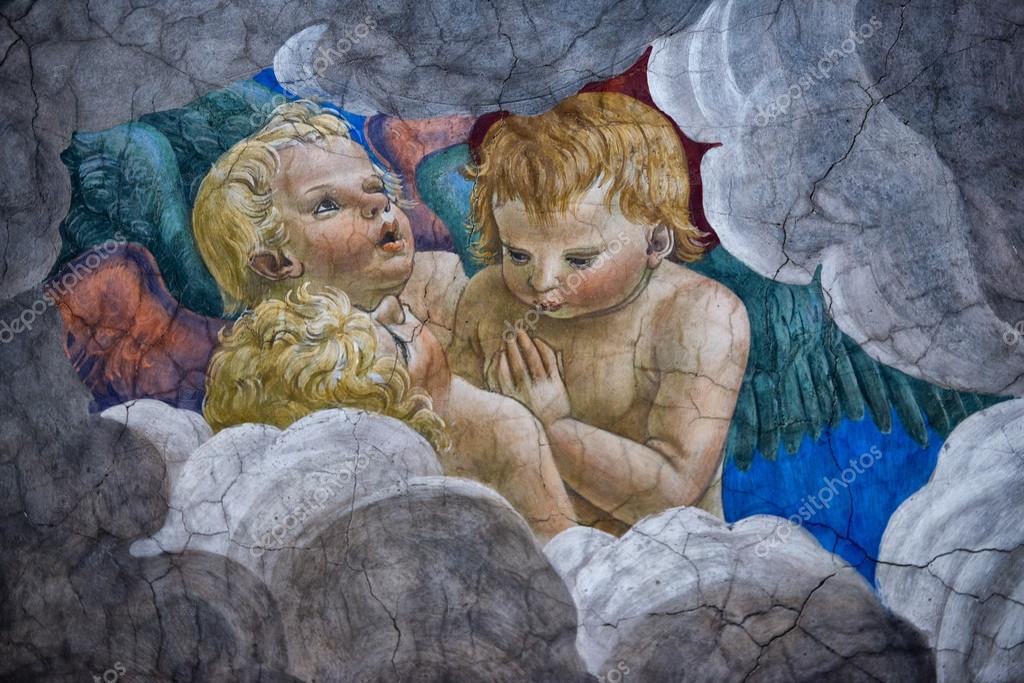 Angels medieval painting — Stock Photo © izanbar #42295467