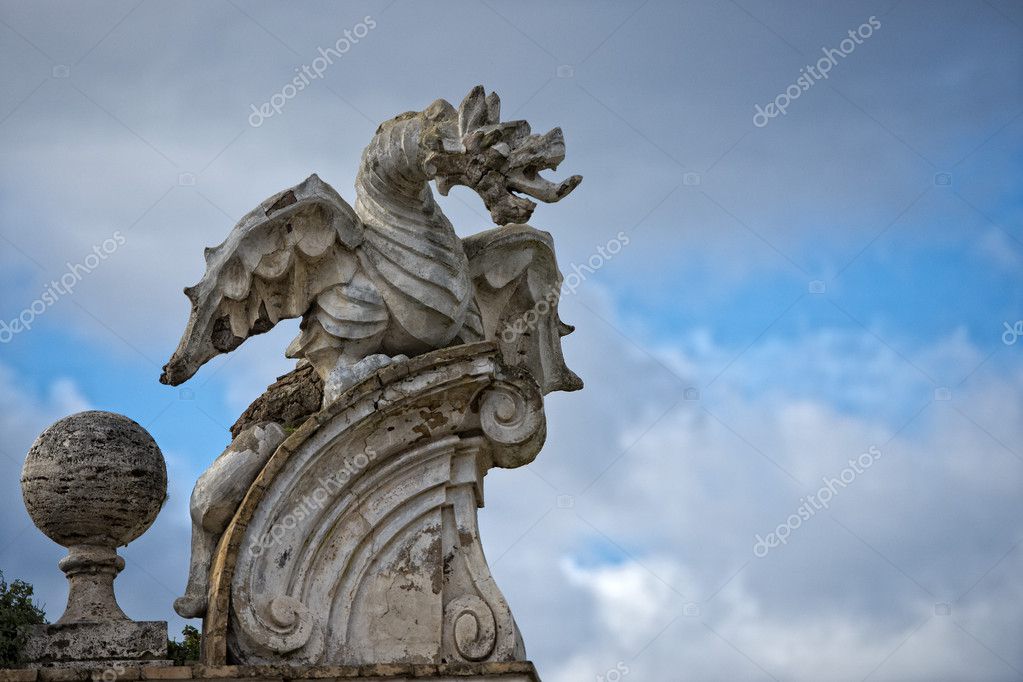 Stone dragon statue — Stock Photo © izanbar #42295547