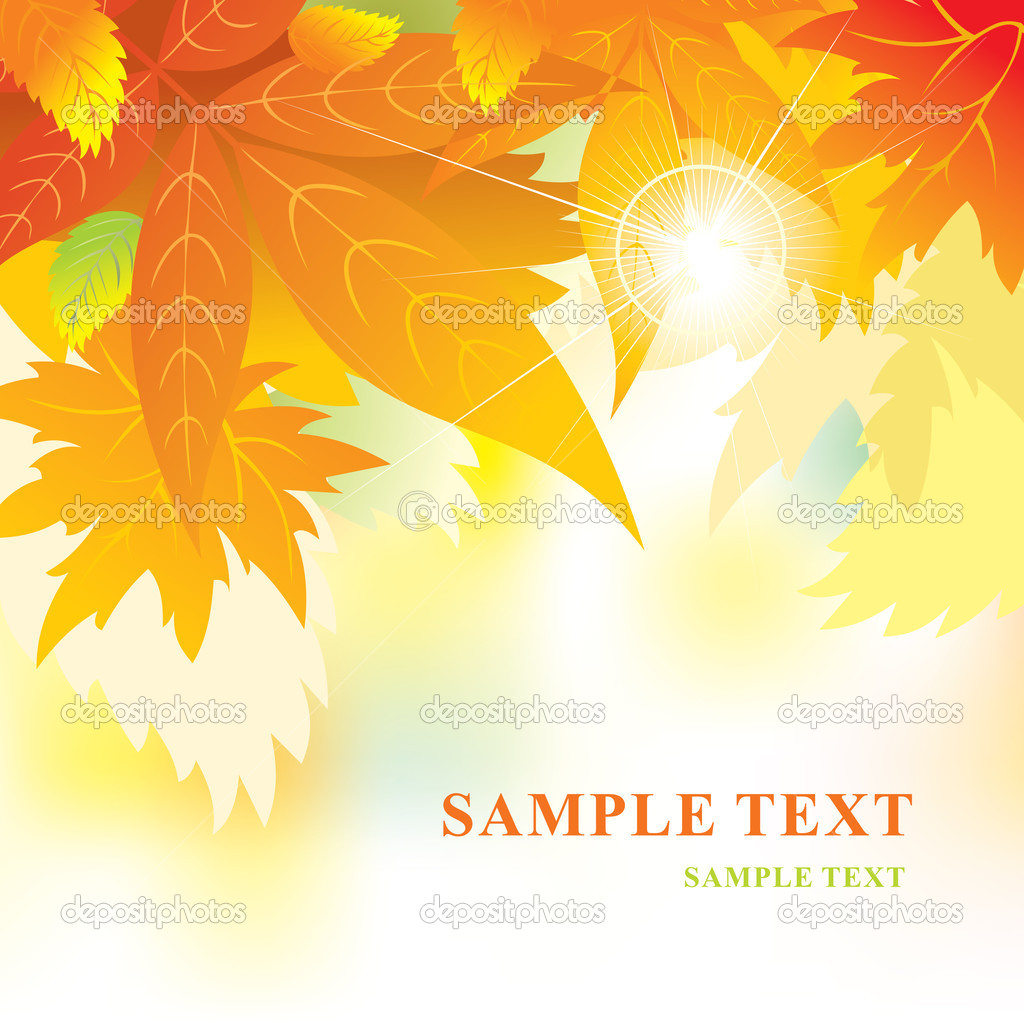 Soft vector background with autumn leaves Stock Vector Image by ...