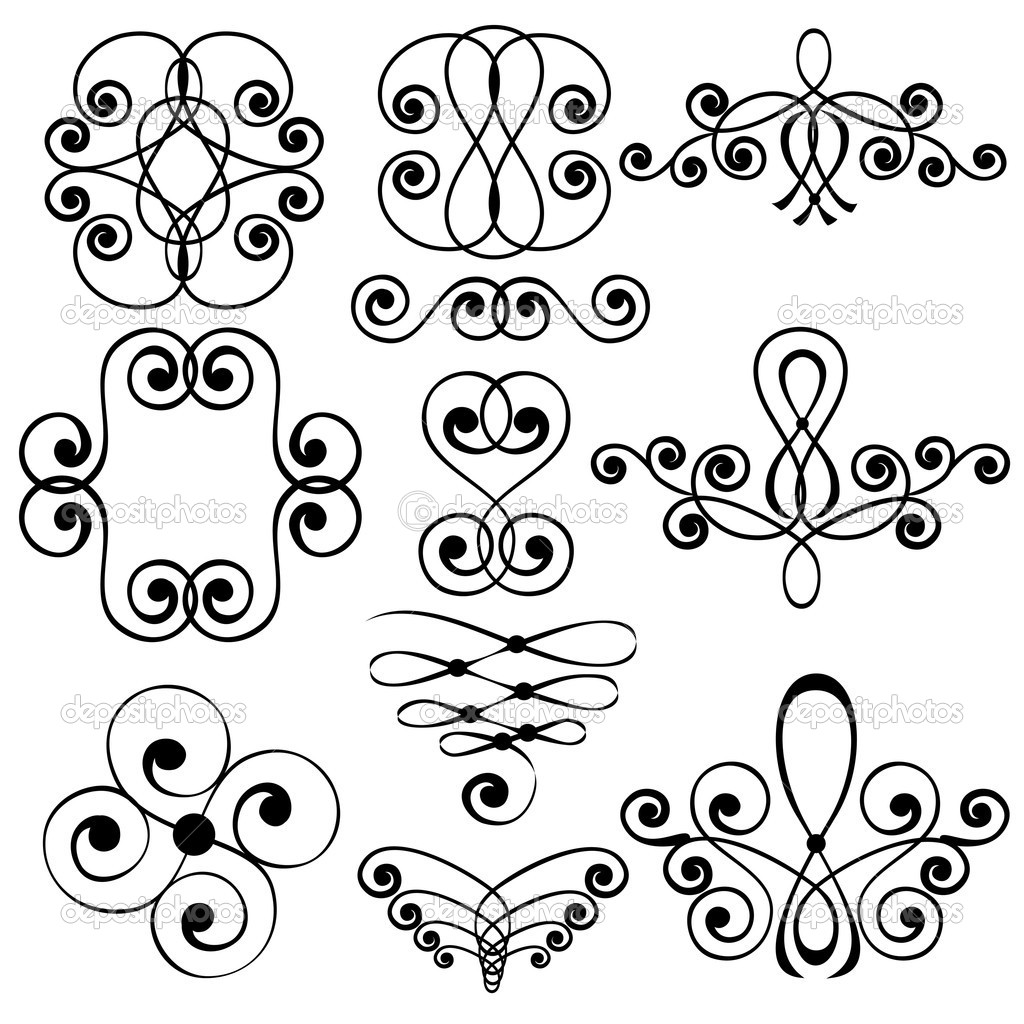 Decorative swirl elements — Stock Vector © Pazhyna #16786237 Decorative swirl elements — Stock Vector © Pazhyna #16786237