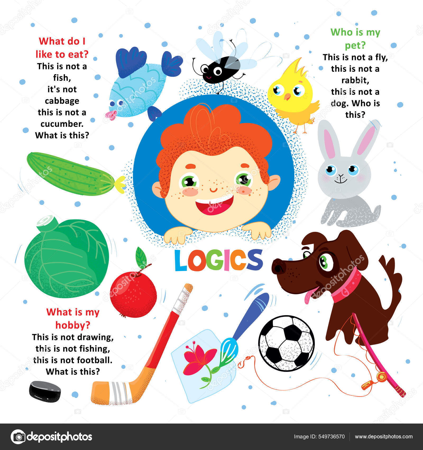 Jeu Questions Logiques Pour Enfants Feuille Travail Imprimable ...