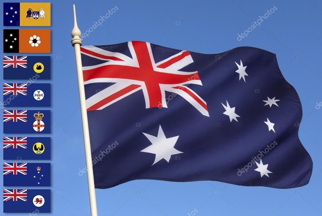 Australia - National and Provincial Flags Stock Illustration by ©Steve ...