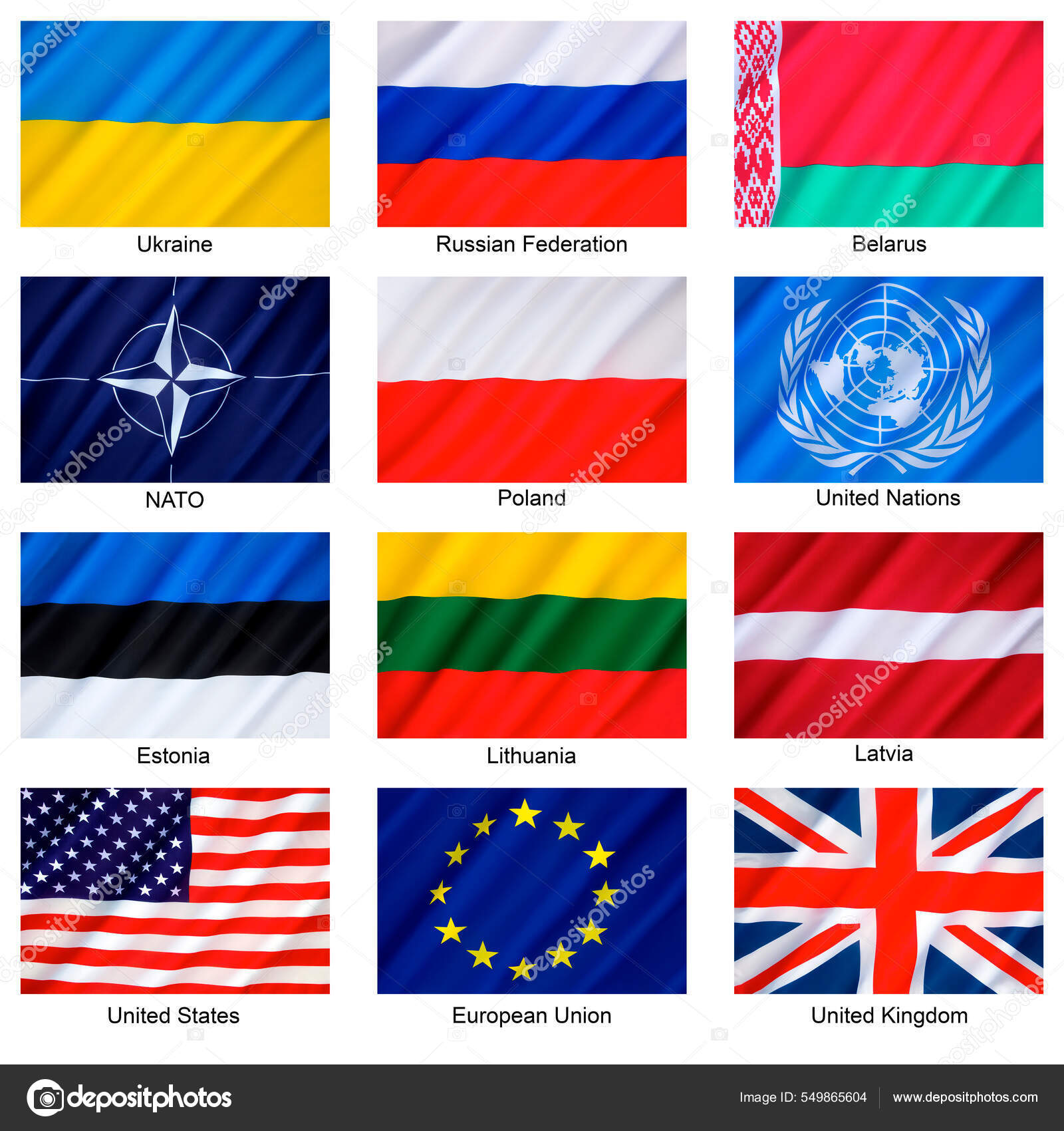 Baltic Countries Flags