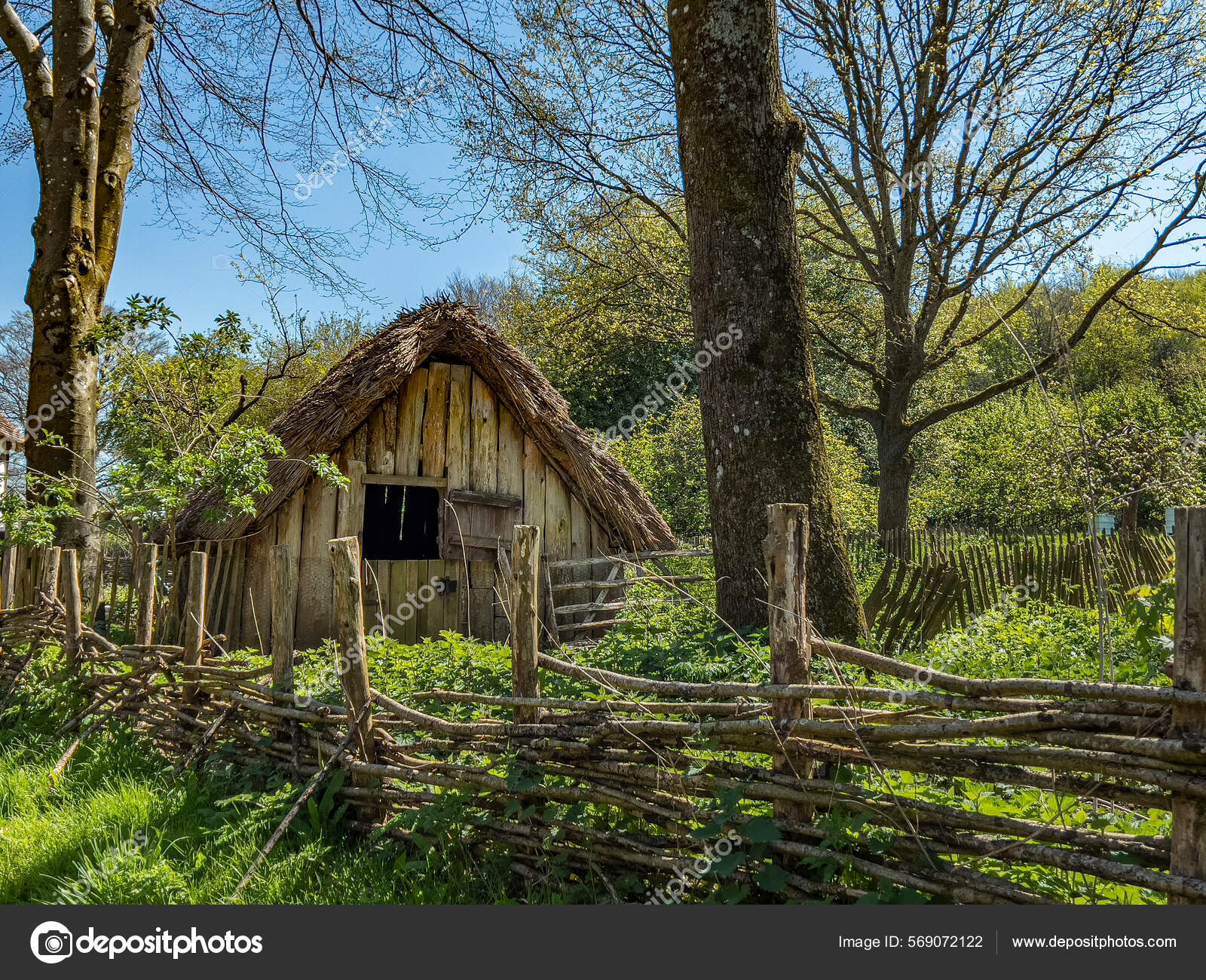 Medieval Thatched Garden Shed Weald Downland Open Air Museum West ...