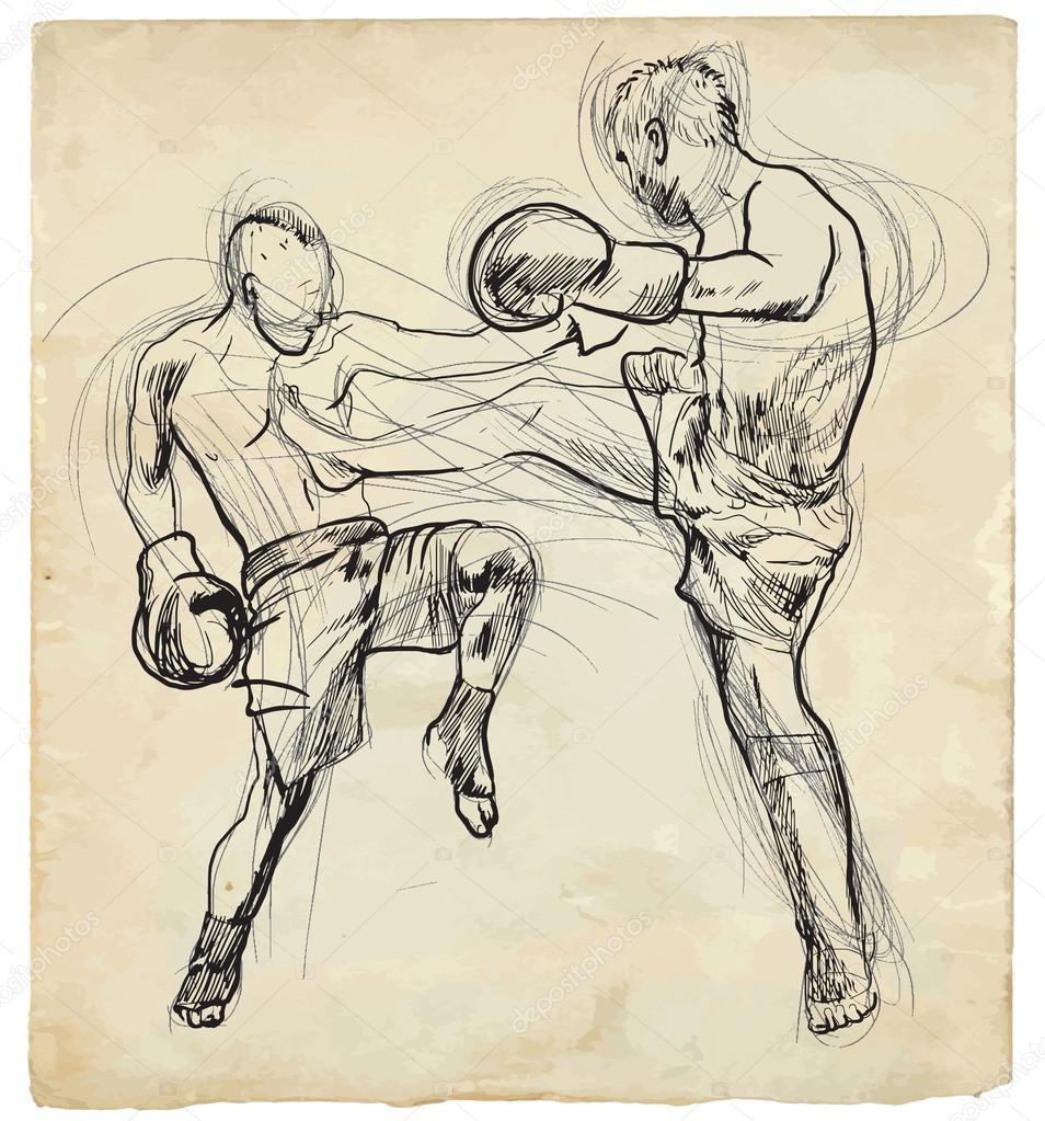 Kickboxer Drawing