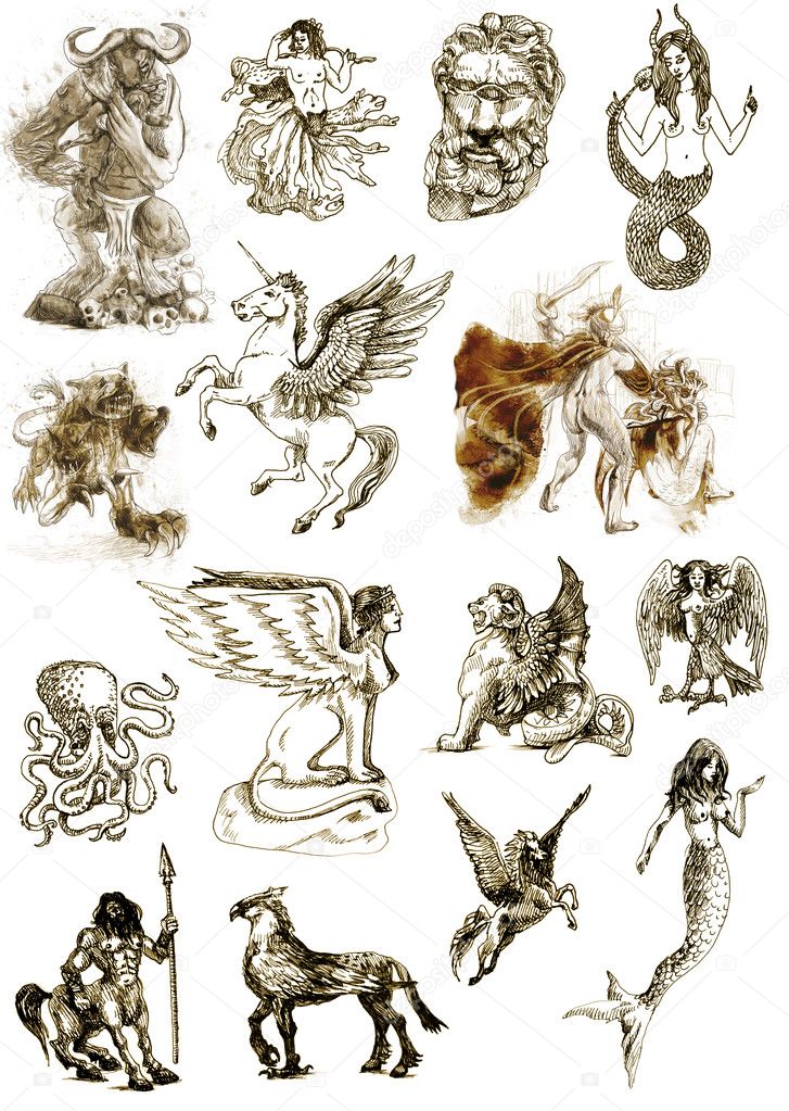 Greek Mythical Creature Drawings