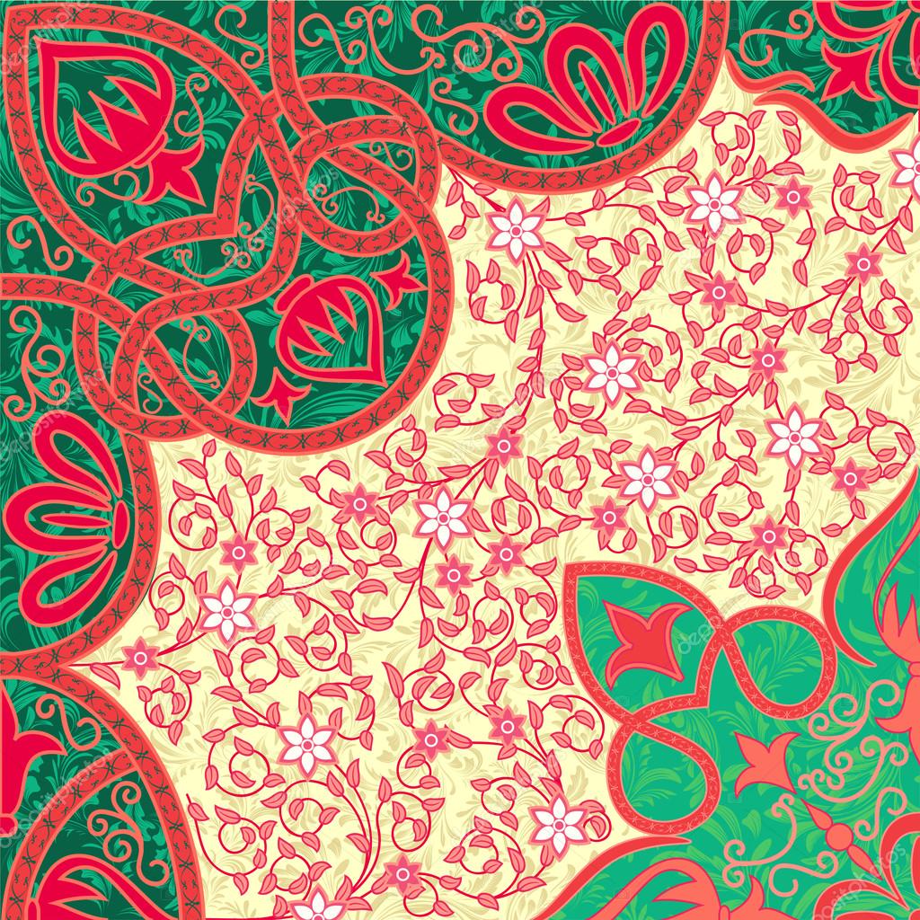 Vector floral arabesque background — Stock Vector © 0mela #20150321 Vector floral arabesque background — Stock Vector © 0mela #20150321
