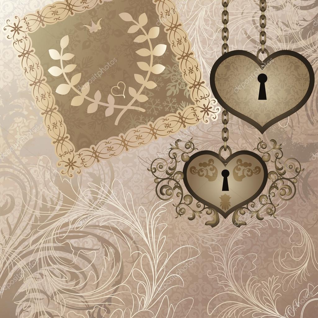 Double Heart Wedding Invitations
