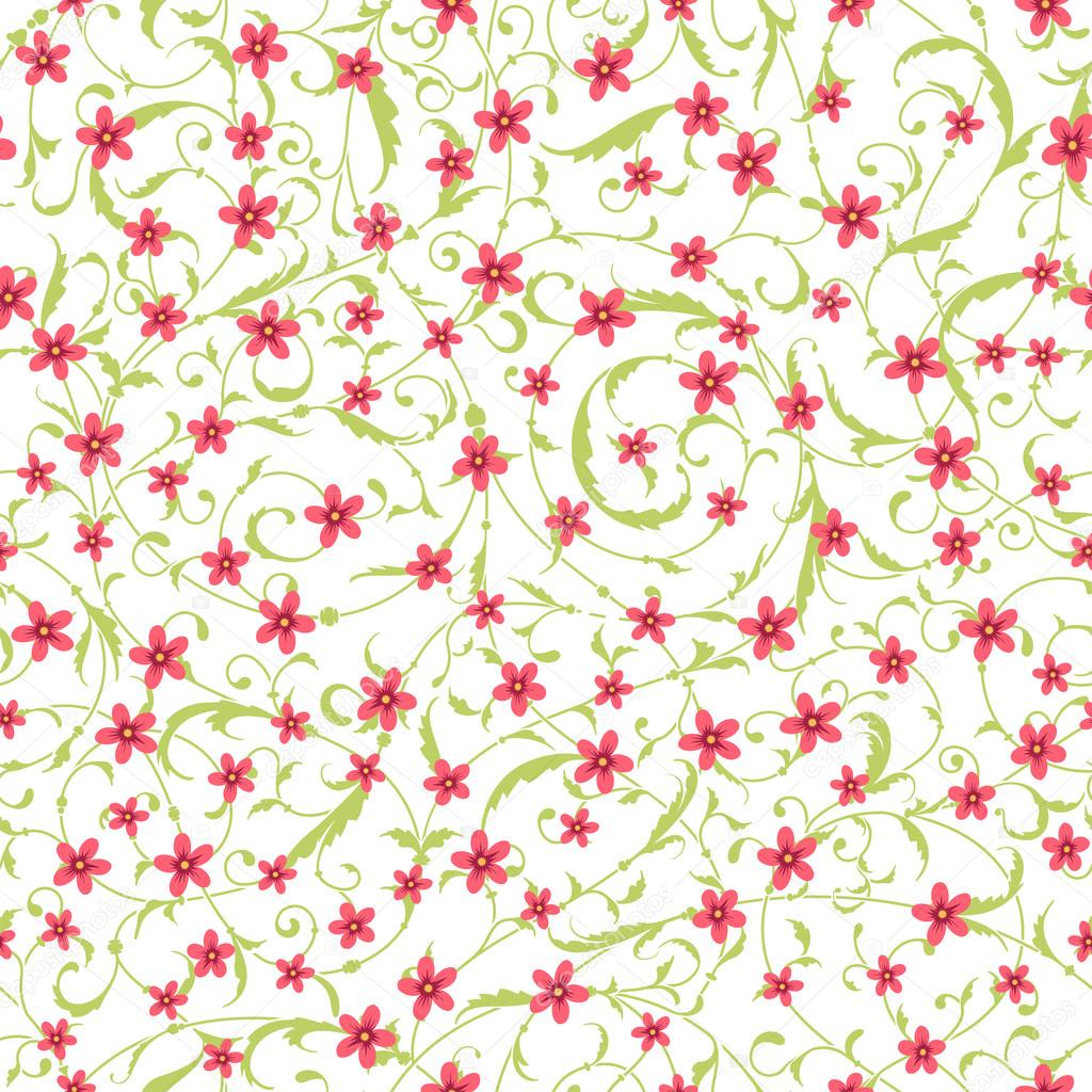 Classic seamless flower texture Stock Vector by ©0mela #20183499
