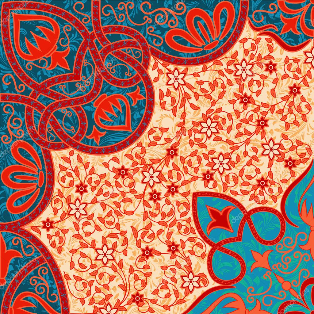 Fondo arabesco floral vectorial Vector de stock por ©0mela 20189963