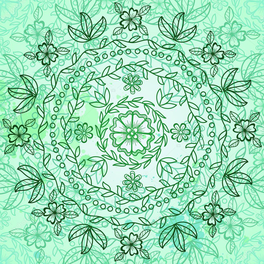 Ornamental floral round pattern Stock Vector Image by ©0mela #26459239