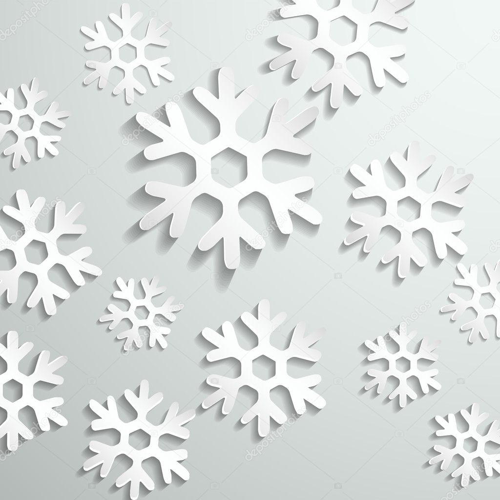Abstract paper snowflake background — Stock Vector © 0mela #33424611