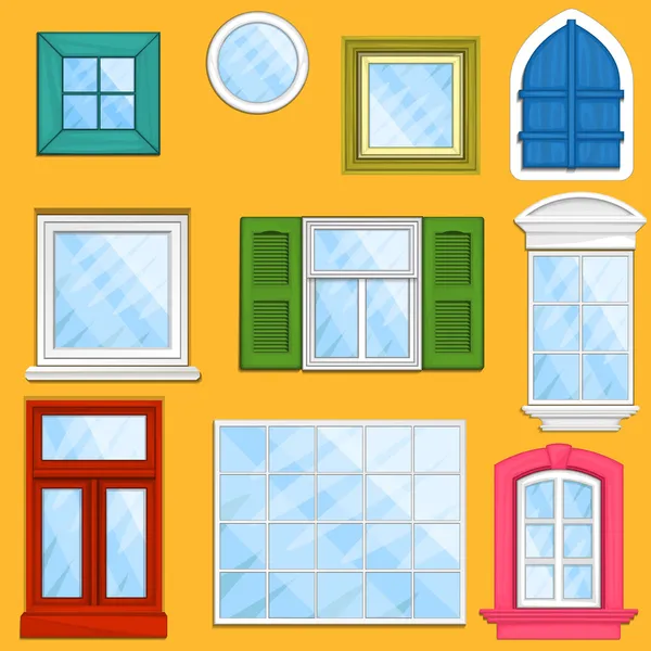 Wooden window frame Vector Art Stock Images | Depositphotos