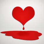 Broken heart - bleeding heart — Stock Photo © siloto #4904805