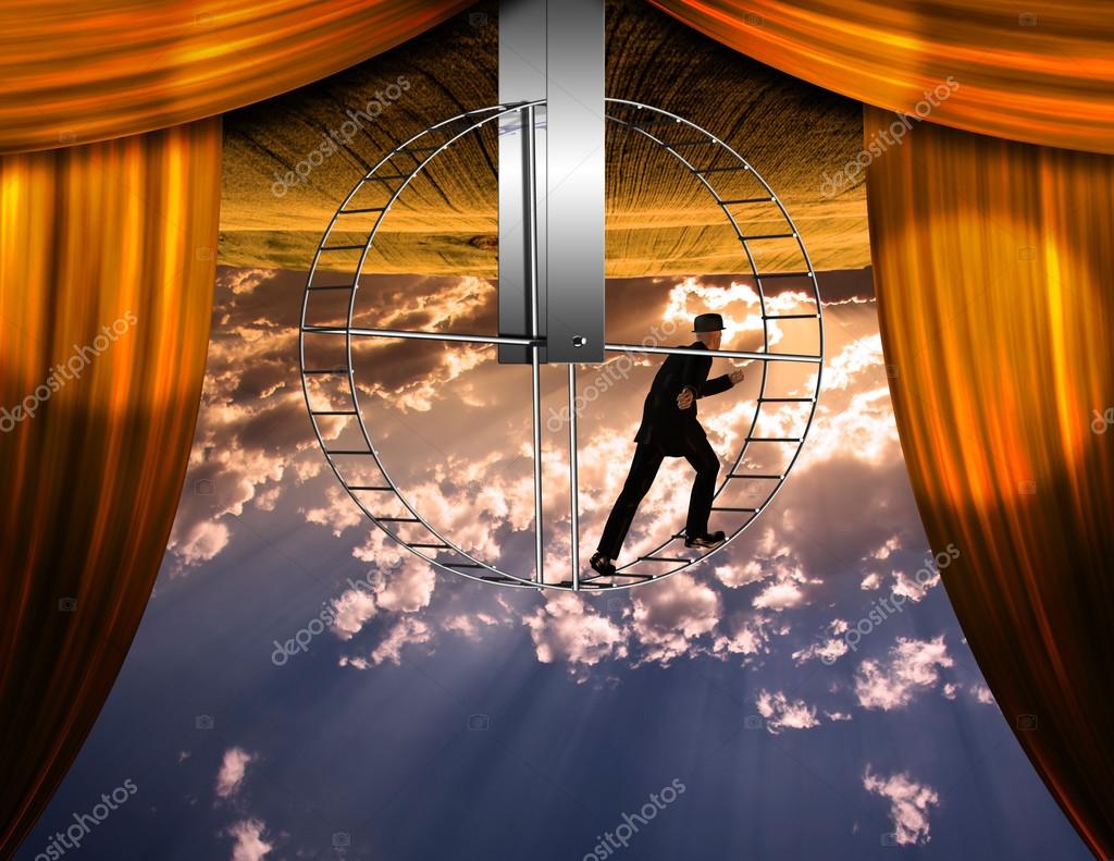 Inverted world and man — Stock Photo © rolffimages #29435309