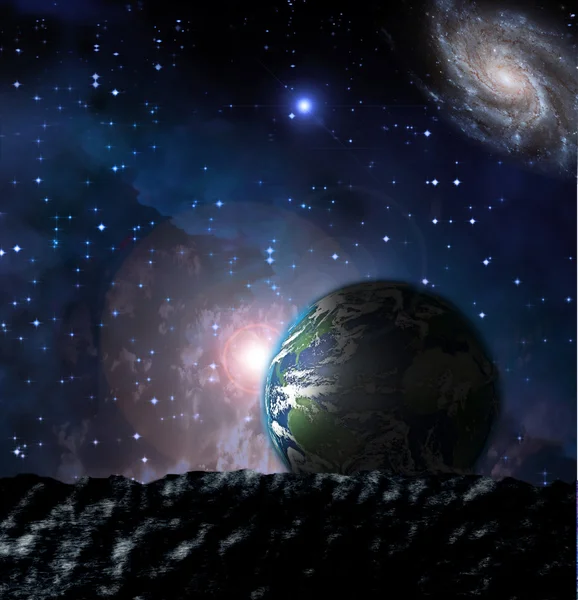 Earth From moonscape Stock Photo by ©rlffimageso 29509059