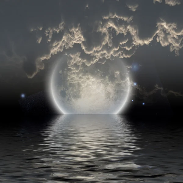 Moonlight over water Stock Photos, Royalty Free Moonlight over water ...