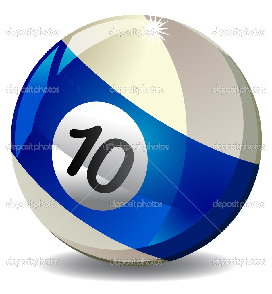 Number 10 Billiard Ball — Stock Photo © webstocker #31791305